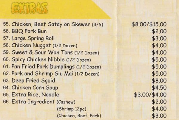 Menu at Delicious Fusion Takeaway restaurant, Christchurch