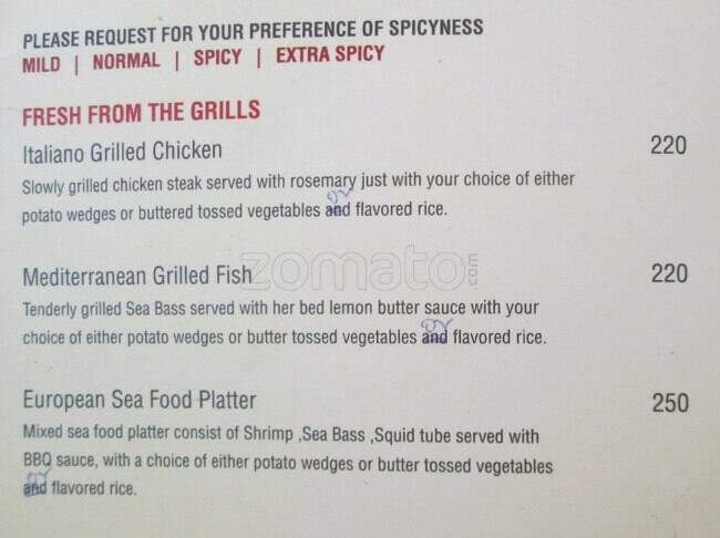 Menu at The Patio, Hyderabad, Shilparamam Food Courts