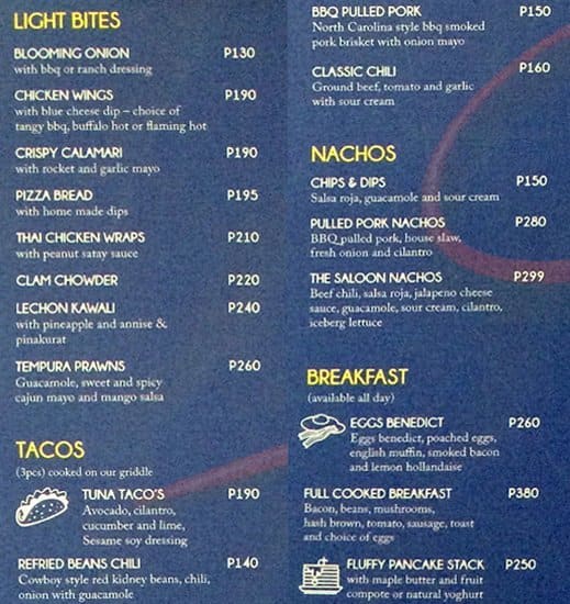 The Social Menu, Menu for The Social, Cebu Business Park, Cebu City ...