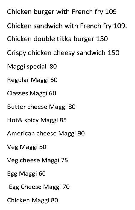 Menu at CFC - Cafe Fried Chicken, Kolkata