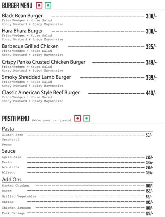 Menu of Soho Spice, Hill Road, Bandra West, Mumbai