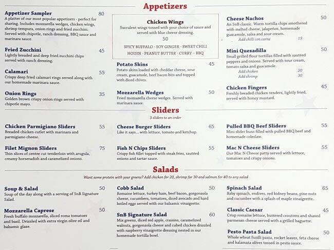 Stars 'N' Bars Menu, Menu for Stars 'N' Bars, Yas Island, Abu Dhabi ...