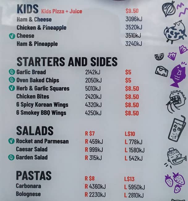 Menu at Crust Pizza Austral restaurant, Austral