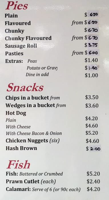 Menu at Old Fernvale Bakery & Cafe, Fernvale