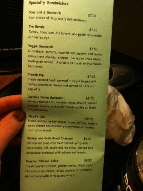 Menu at Sea Glass Cafe, New Bern, S Glenburnie Rd