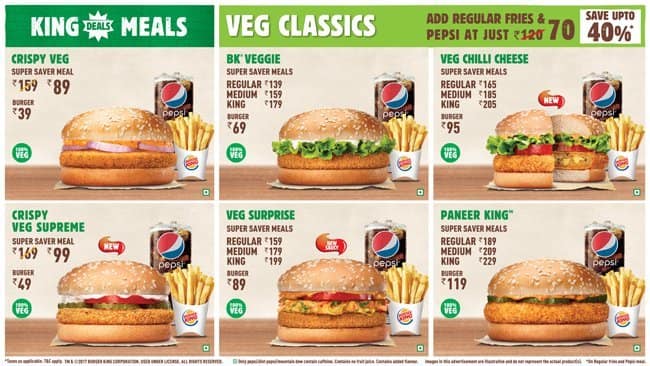 Burger King Menu, Menu for Burger King, Kukatpally, Hyderabad - Zomato