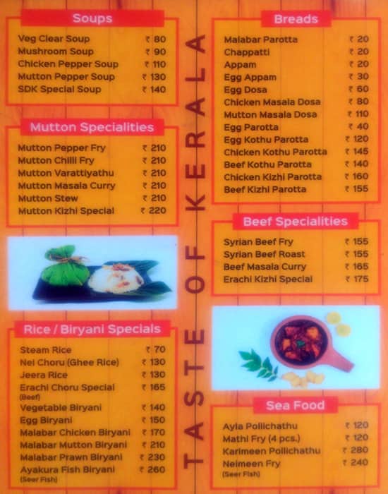 Menu of The Side Dish Kitchen, Arumbakkam, Chennai