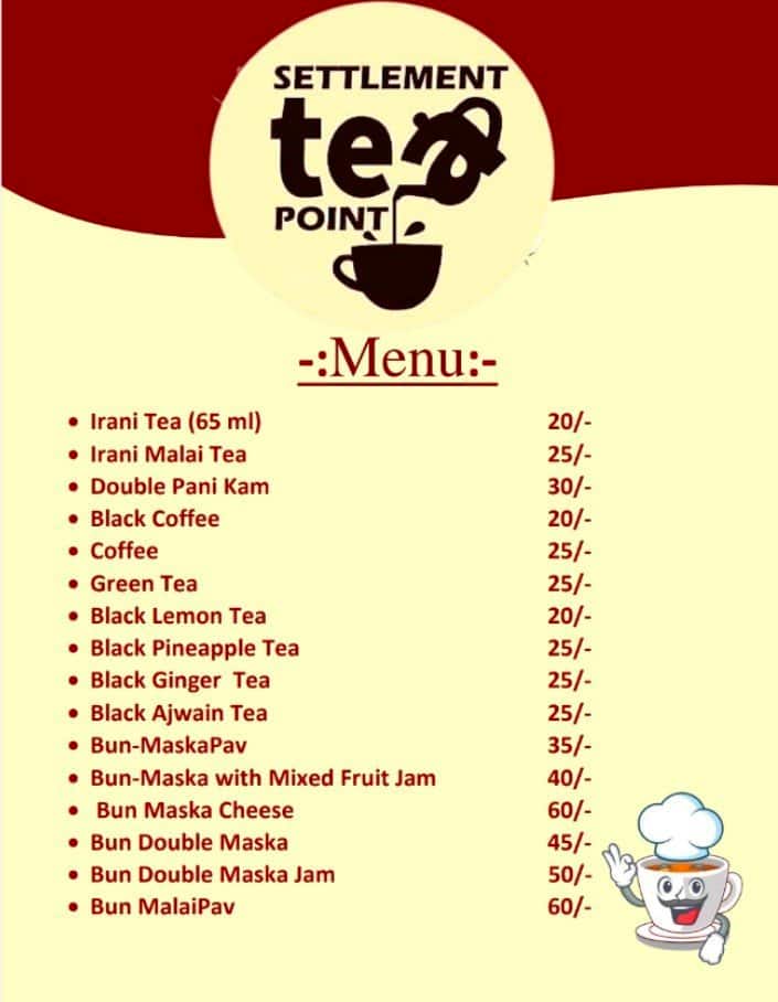 Menu of Settlement Tea Point, Nalasopara, Mumbai
