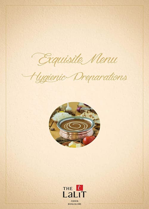 Menu at 24/7 - The Lalit Ashok Bangalore, Bengaluru