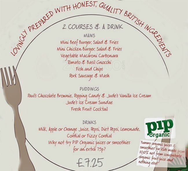 Menu at The Anglers restaurant, Teddington, 3 Broom Road