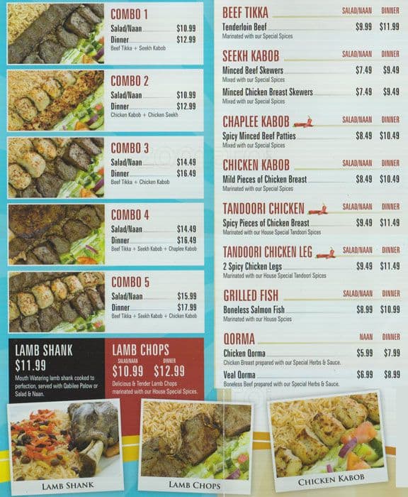 Afghan Cuisine Menu, Menu for Afghan Cuisine, Richmond Hill, Toronto ...