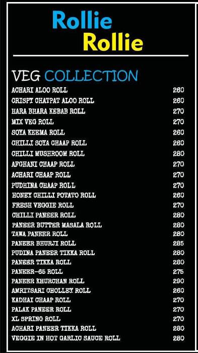 Menu of Rollie Rollie, Lajpat Nagar 4, New Delhi