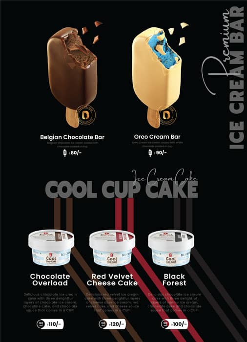 Menu of Brain Freeze Ice Cream, Worli, Mumbai