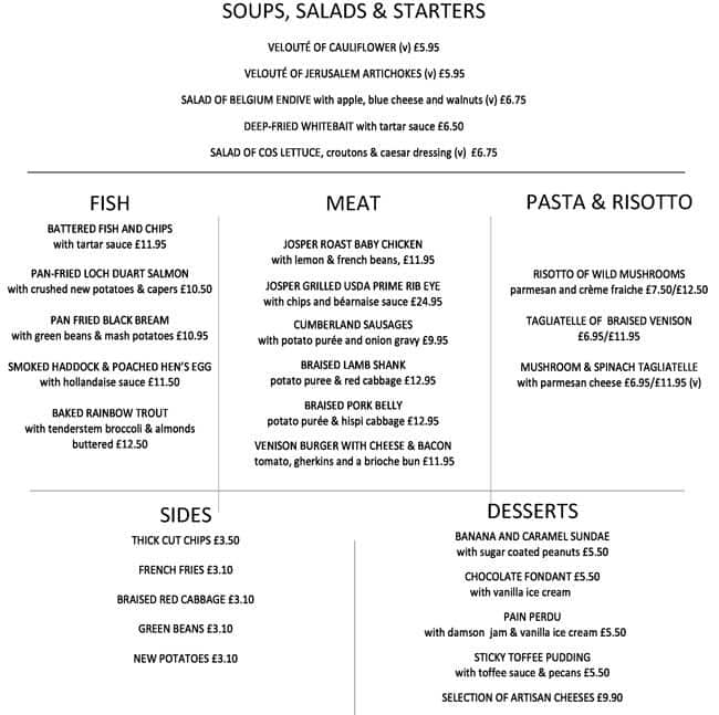 Menu at Chapter One Restaurant, Orpington, Farnborough Common