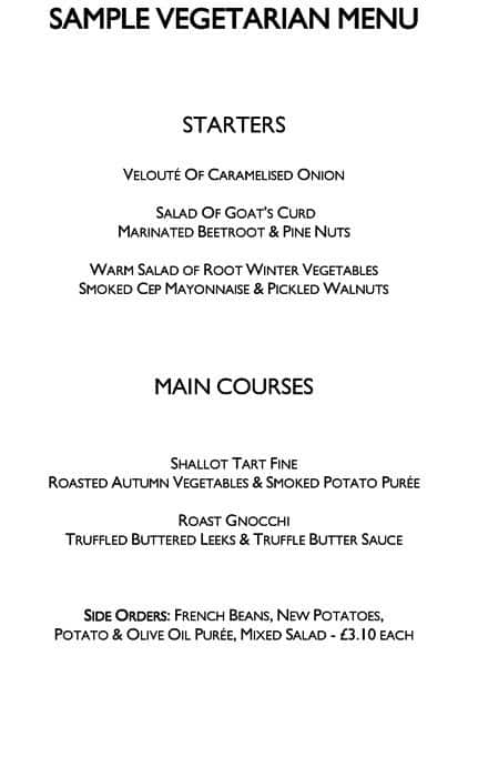 Menu at Chapter One Restaurant, Orpington, Farnborough Common