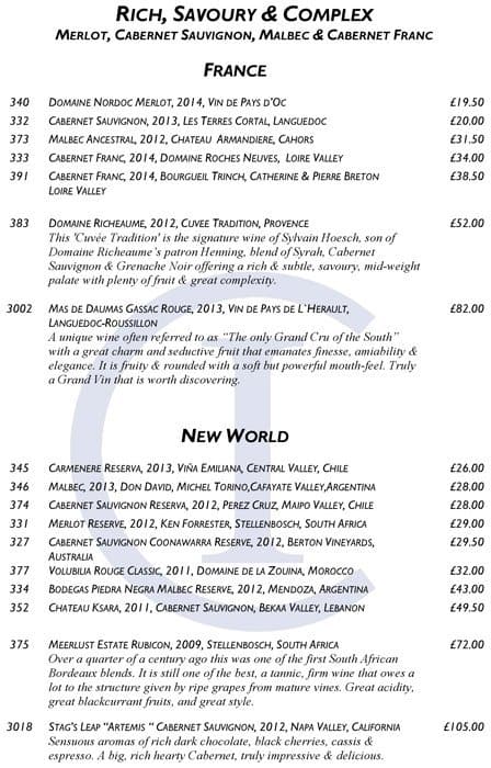 Menu At Chapter One Restaurant Orpington Farnborough Common