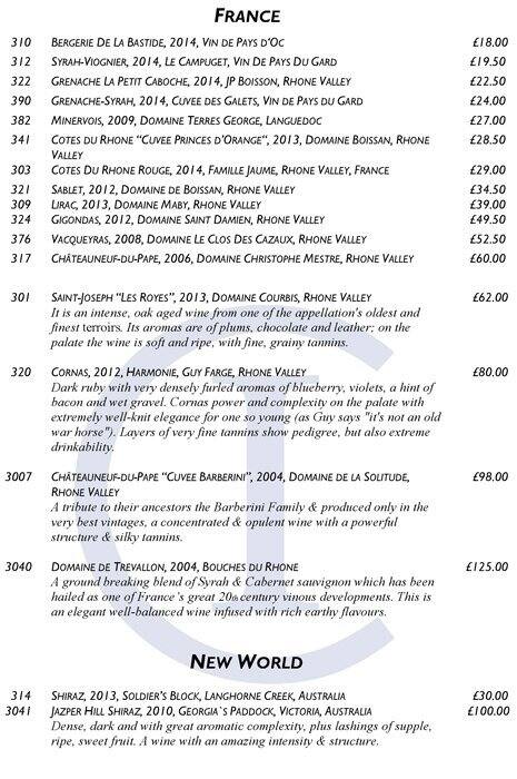 Menu at Chapter One Restaurant, Orpington, Farnborough Common