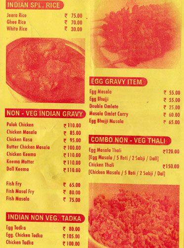 Sri Venkateshwara's Dal Roti Restaurant Menu - Zomato