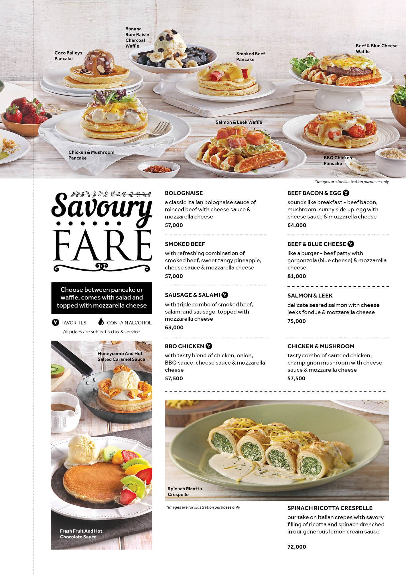 Menu at Pancious desserts, West Jakarta, Neo SOHO