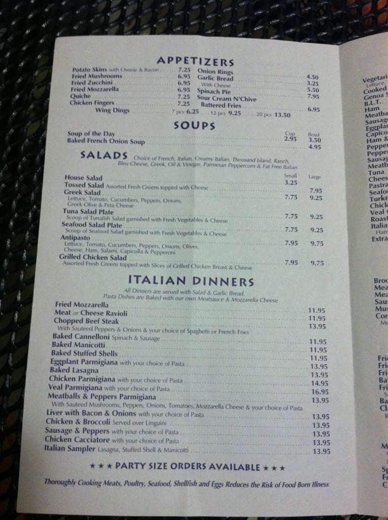 Menu at Astro's Pizza pizzeria, Enfield