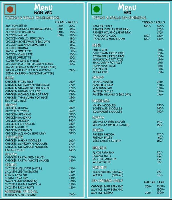Menu of Sam's Kitchen, Mohammad Ali Road, Mumbai