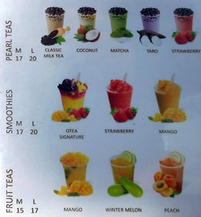 Menu of Otea Café, Barsha Heights, Dubai