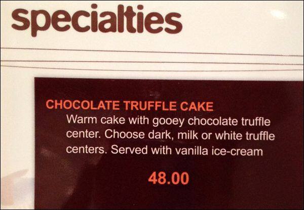 Menu at Chocolate bar, Dubai, 374C+M4R