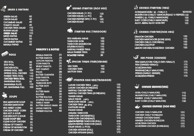 Tasty Paradise Menu, Menu for Tasty Paradise, Malleshwaram, Bangalore ...