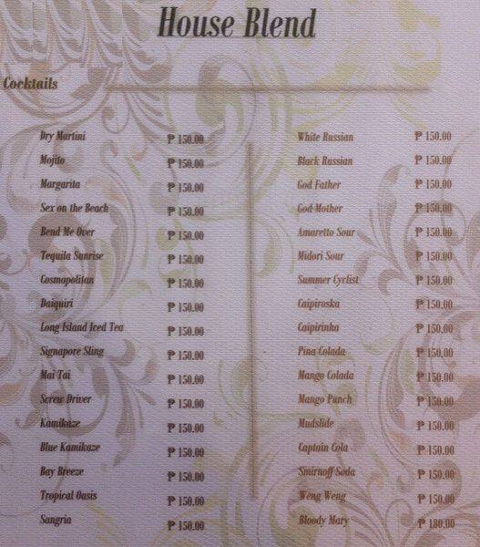 Menu at The Plantation Bar and Bistro, Makati, 102 Valero SALCEDO VILLAGE