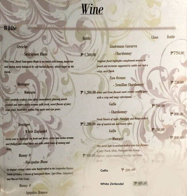 Menu at The Plantation Bar and Bistro, Makati, 102 Valero SALCEDO VILLAGE
