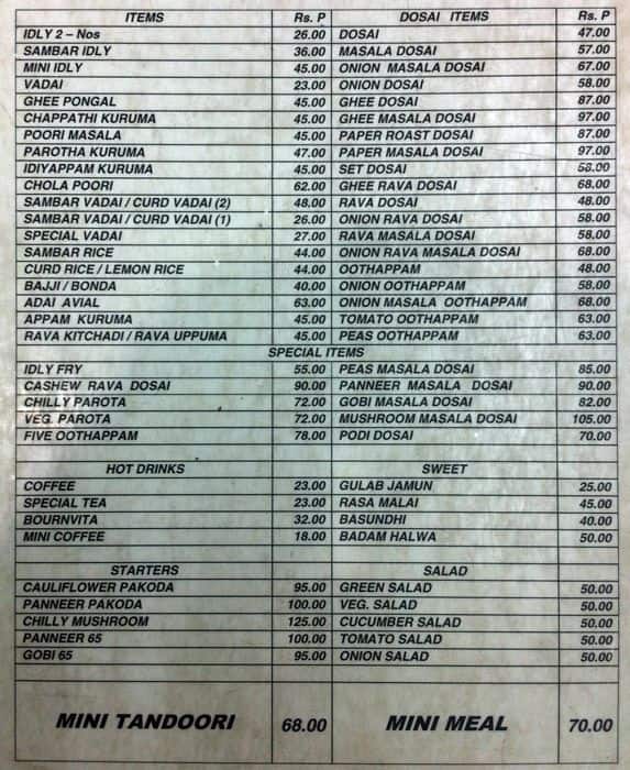 Hotel Geetha Menu, Menu for Hotel Geetha, Egmore, Chennai - Zomato