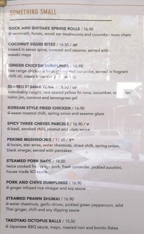 Menu at Dragonfly pub & bar, Wellington