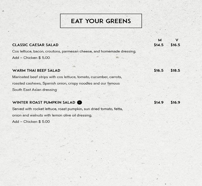 Menu at FLAVOURS CAFE, Glenbrook