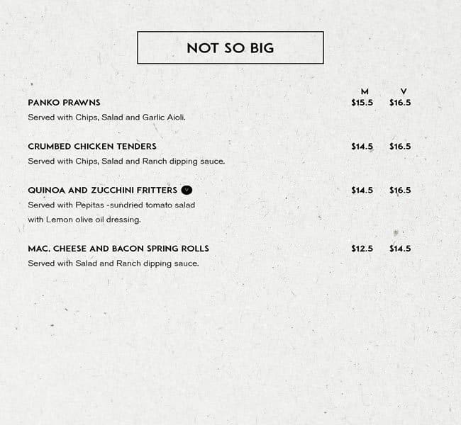 Menu at FLAVOURS CAFE, Glenbrook