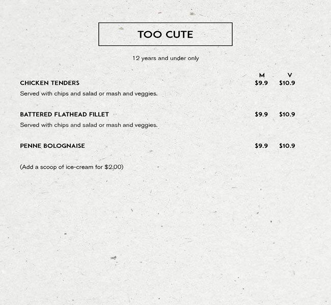 Menu at FLAVOURS CAFE, Glenbrook