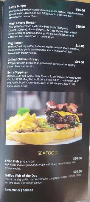 Menu at Grill @ Gordon steakhouse, Gordon