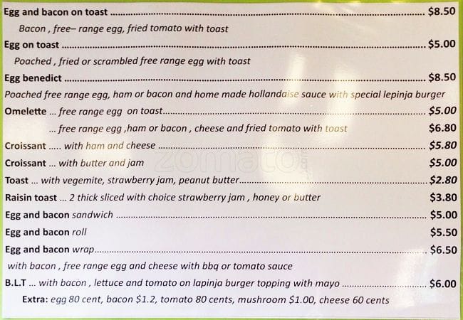 Menu at Hackney Gourmet Cafe And snack Bar, Hackney