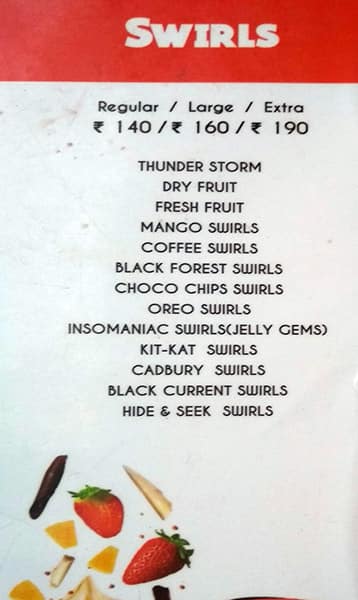 Menu at Kwality Wall's Ice Cream And More, Kolkata, Ground Floor