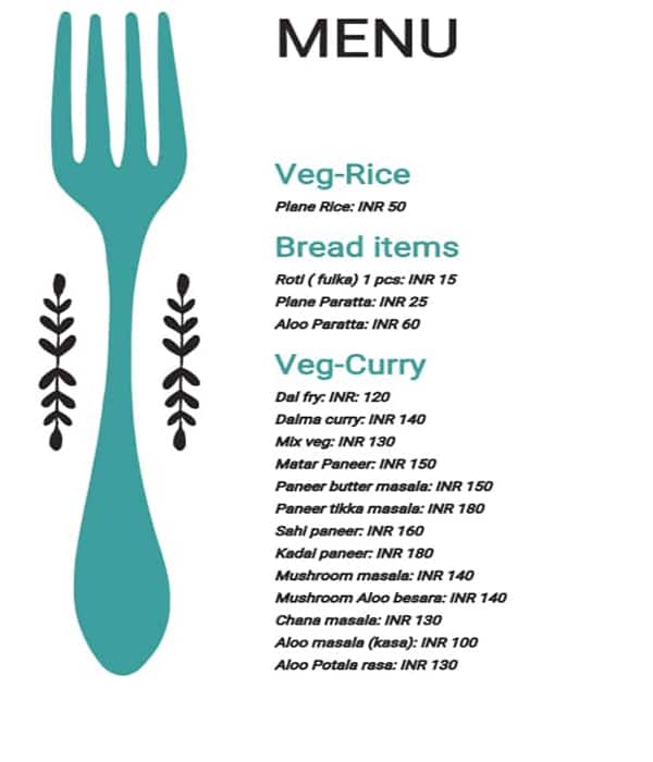 Menu of Susanta Odia Dhaba, Whitefield, Bangalore