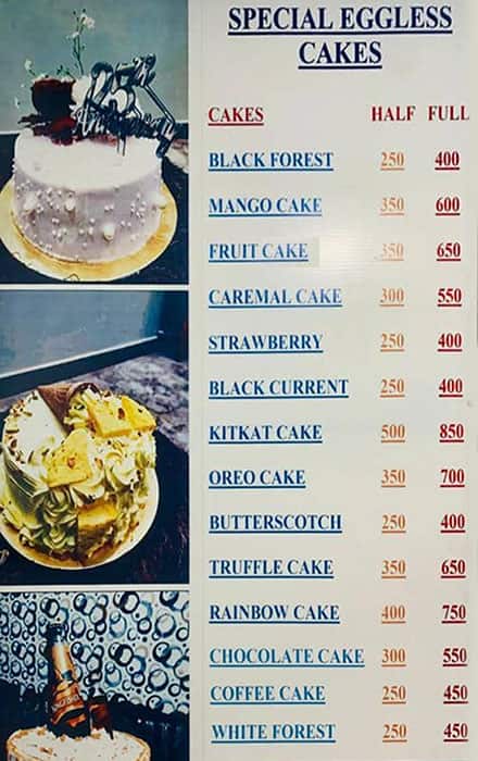 Menu of Sachdeva Sweets, Sector 2, Panchkula