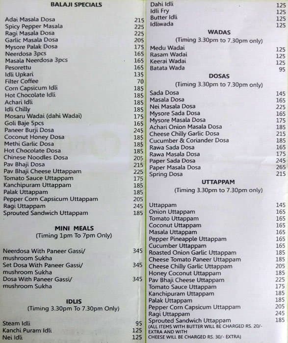 Balaji Pure Veg Menu, Menu for Balaji Pure Veg, Ghatkopar West, Mumbai ...