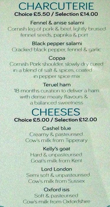 Menu at The Great Court Restaurant at the British Museum, London, Great ...