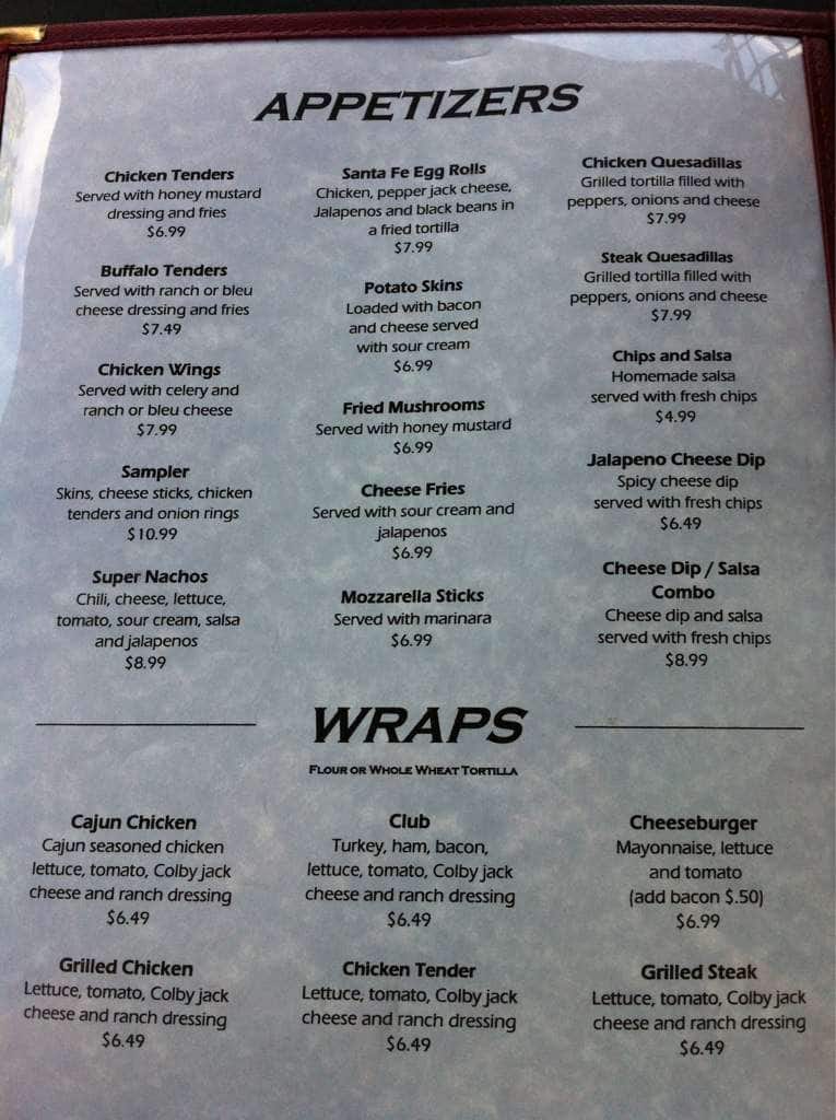 Menu at Waterfront Bar & Grill, Maryville