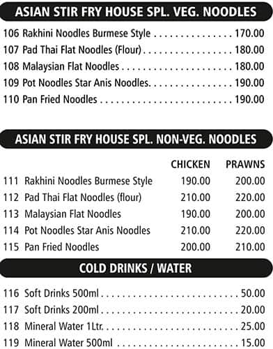 Menu at ASIAN STIR FRY HOUSE (CHINESE / ASIAN / JAPANESE / THAI ...