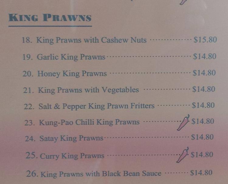 Menu at Happy Panda restaurant, Waterford West