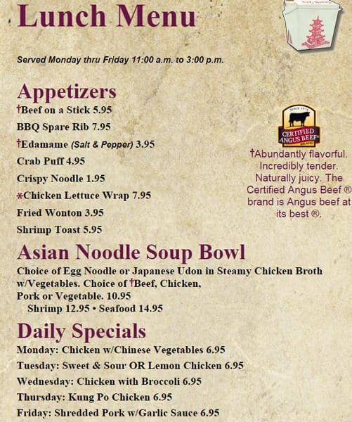 Menu at Red Phoenix Hunan Restaurant, The Woodlands