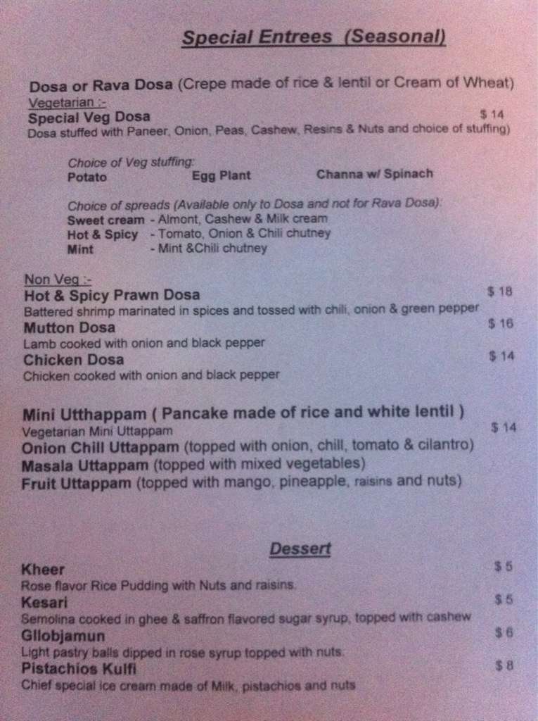 Bombay Bar & Grill Menu, Menu for Bombay Bar & Grill, Downtown ...