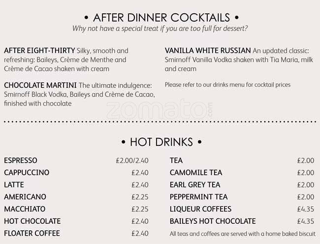 Menu at Miller & Carter pub & bar, Ilford, Aldborough Rd N