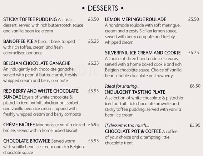 Menu at Miller & Carter pub & bar, Ilford, Aldborough Rd N