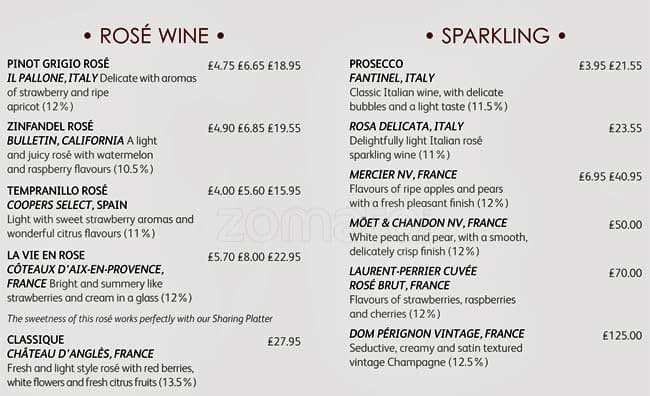 Menu at Miller & Carter pub & bar, Ilford, Aldborough Rd N